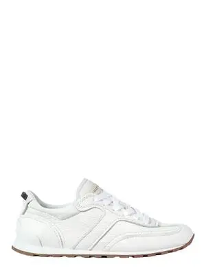 Brunello Cucinelli Leather Lace-up Sneakers - White