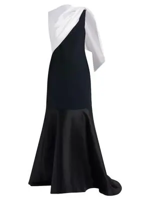 GRETA CONSTANTINE Draped Gown - Black