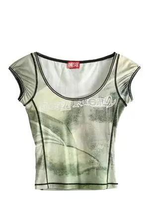 DIESEL Graphic-print T-shirt - Grey
