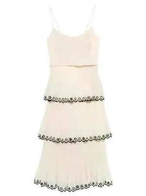 Zimmermann Scoop-neck Midi Dress - Neutrals