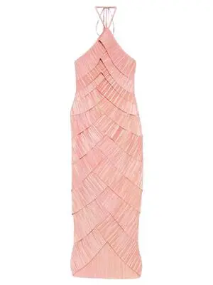 Cult Gaia Patrizia Pleated Midi Dress - Pink
