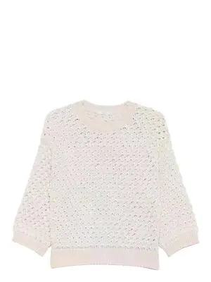 Peserico Open-knit Sweater - Neutrals