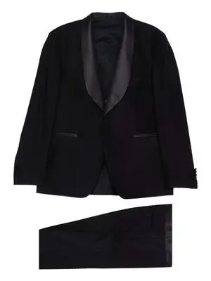 Tagliatore Shawl Collar Suit - Black