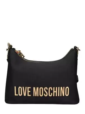Moschino Logo-embellished Shoulder Bag - Black