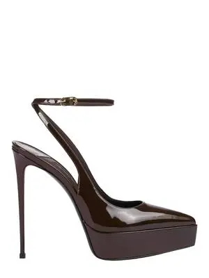 LE SILLA Uma Slingback Heeled Pumps - Brown