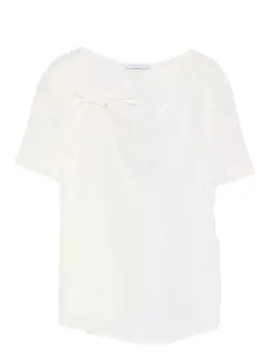 Patrizia Pepe Asymmetric Short-sleeve Top - White