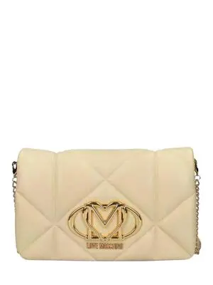 Moschino Diamond-quilted Crossbody Bag - Neutrals