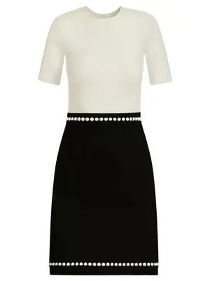 Oscar De La Renta Bubble Trim Dress - Black