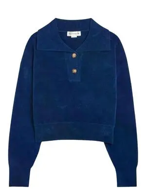 Victoria Beckham Long-sleeve Polo Shirt - Blue