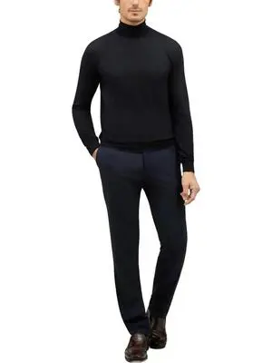 Boglioli Ribbed Turtleneck Sweater - Blue