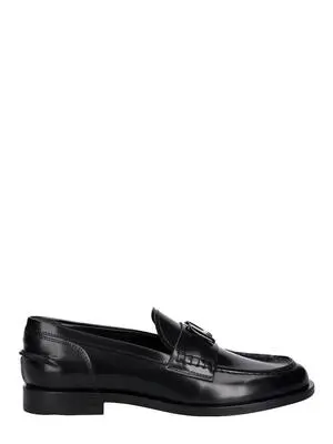 MSGM Letter-appliqué Loafers - Black