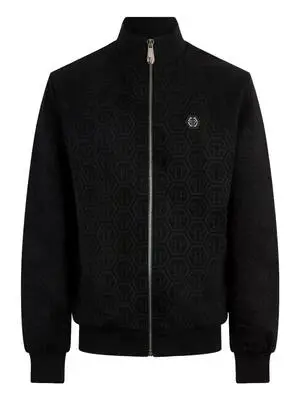 Philipp Plein Jacquard Monogram Tracksuit Jacket - Black