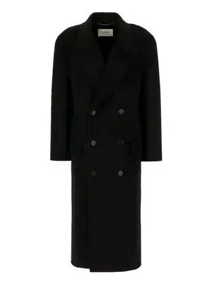 Saint Laurent Double-breasted Coat - Black