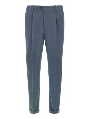 DEVORE INCIPIT Pleated Trousers - Blue
