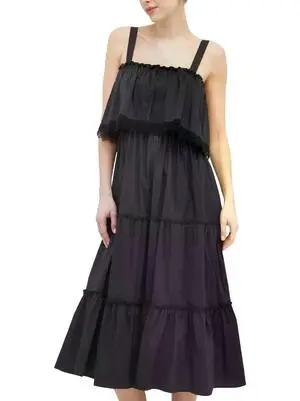 LIU JO Ruffled Midi Dress