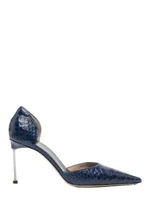 TOM FORD Spire D'orsay Crocodile-effect Pumps - Blue