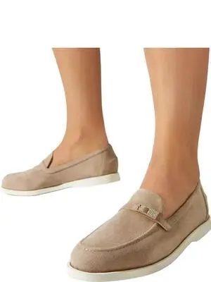 LE SILLA Tower Crystal-embellished Loafers - Neutrals