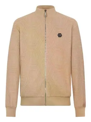 Philipp Plein Jacquard Monogram Tracksuit Jacket - Neutrals