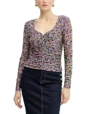 Liu Jo Floral Buttoned Blouse - Purple