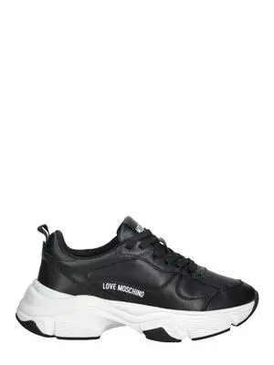 Moschino Lace-up Sneakers - Black