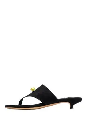 Sleeper Suede Kitten-heel Mules - Black
