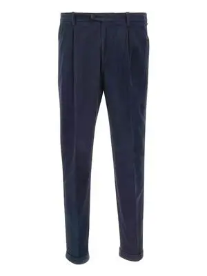 DEVORE INCIPIT Pleated Trousers With Welt Pockets - Blue