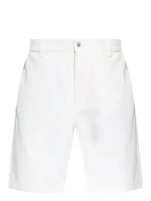 Balmain Logo-patch Denim Shorts - White
