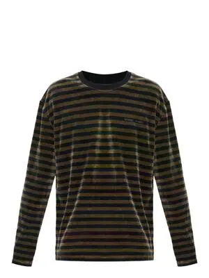 SAMSOE SAMSOE Striped Long-sleeved T-shirt - Brown