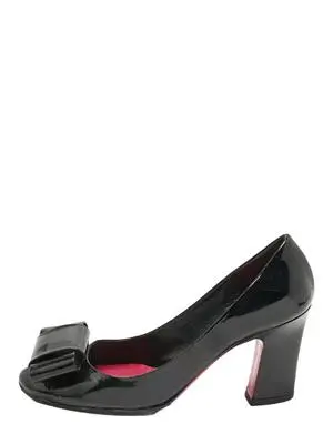 Miu Miu Bow Leather Pumps - Black