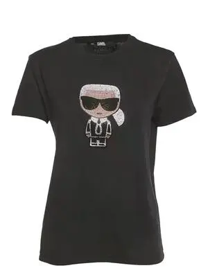 Karl Lagerfeld Rhinestone-embellished T-shirt - Black