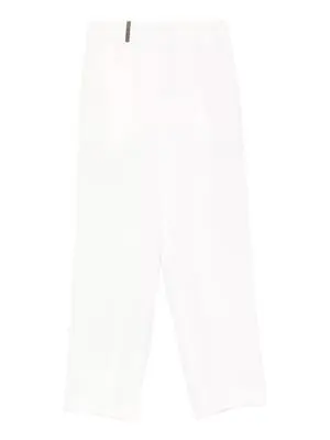 Peserico Side-pocket Cropped Trousers - White
