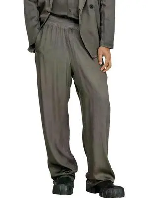DIESEL® Treated Fluid Viscose Track Pants - Grey