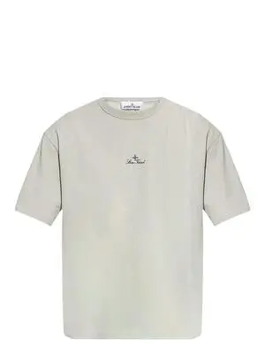 Stone Island Logo-embroidery T-shirt - Neutrals