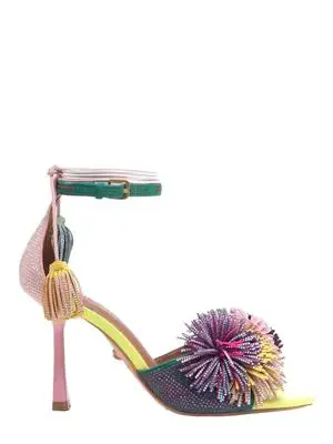 Kurt Geiger Pompom-embellished Heeled Sandals - Green