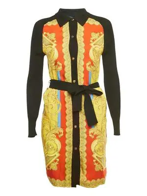 Versace Barocco-print Cardigan - Black