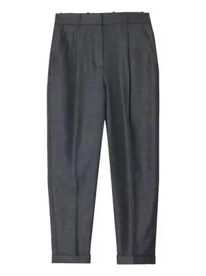 3.1 Phillip Lim Pleated Trousers With Turn-up Hem - Grey