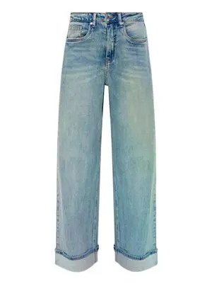 GESTUZ Cuffed Denim Jeans - Blue