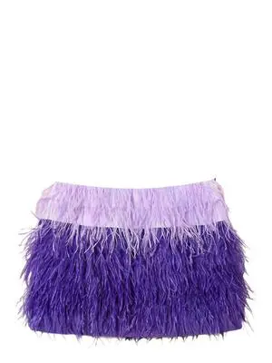 TWINSET Myfo Feather Mini Skirt - Purple