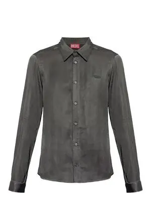 DIESEL® Logo-embroidery Shirt - Grey