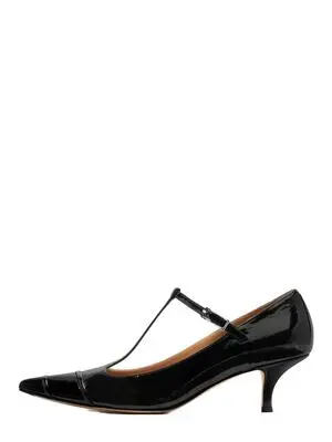 MAISON MARGIELA T-strap Pointed Pumps - Black