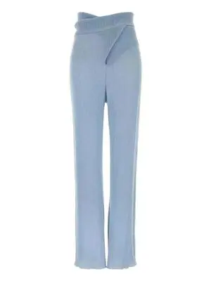 Magda Butrym Draped Wrap Trousers - Blue