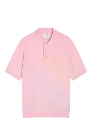 Casablanca Crystal-embellished Polo Shirt - Pink