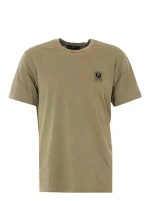 Belstaff Logo-patch Crew-neck T-shirt - Green