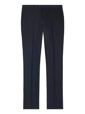 Paul Smith Linen Tapered-fit Trousers - Blue