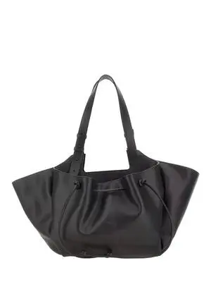 MANDELLI Lotus Leather Tote Bag - Black