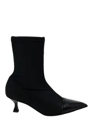 Moschino Pointed-toe Heeled Boots - Black