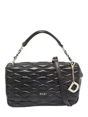 Dkny Lara Diamond-quilted Tote Bag - Black