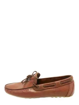 Loro Piana Lp Dot Walk Leather Slip-on Loafers - Brown