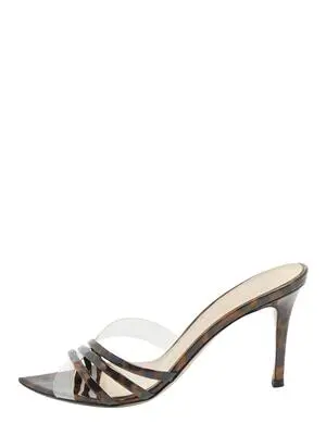 GIANVITO ROSSI Elle Animal-print Sandals - Black