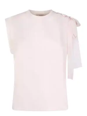 TWINSET Bow-detail T-shirt - Pink